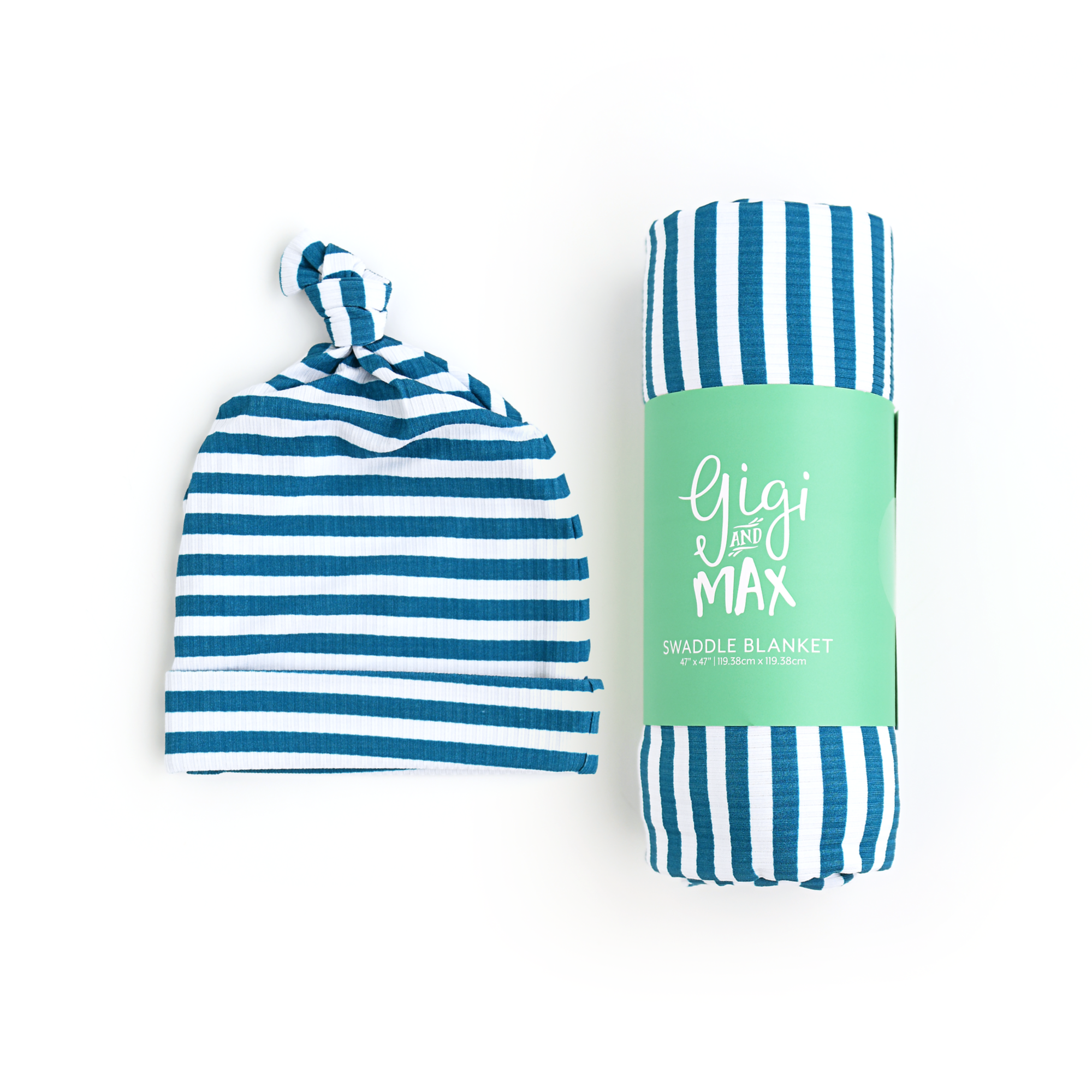 Cooper Blue Ribbed SWADDLE Bamboo Stripe Blanket – Love Bliss Baby